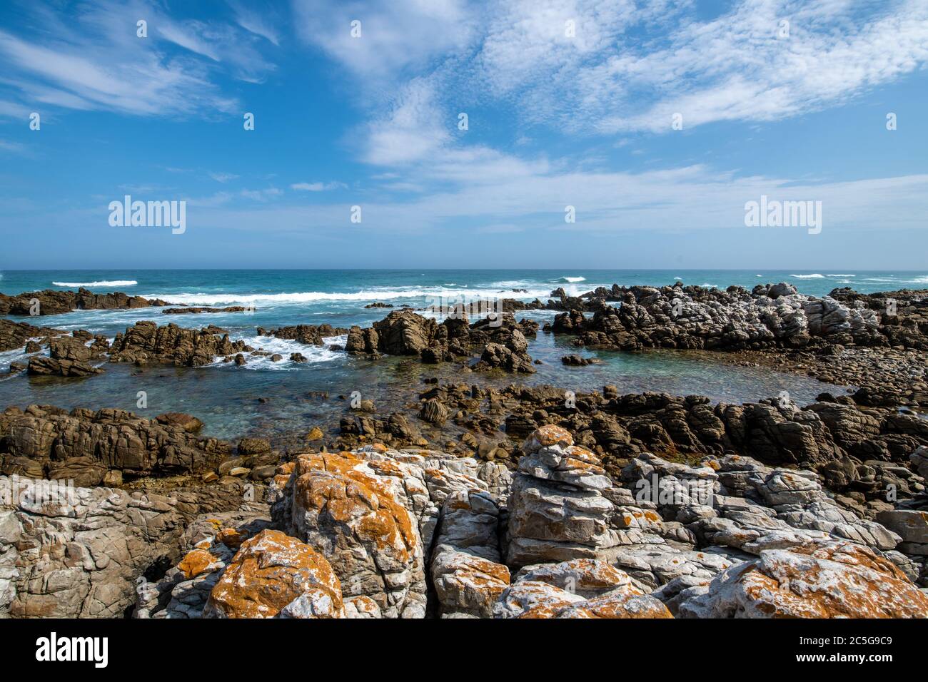 Cape Agulhas, the geographic southern tip of the African continent and ...