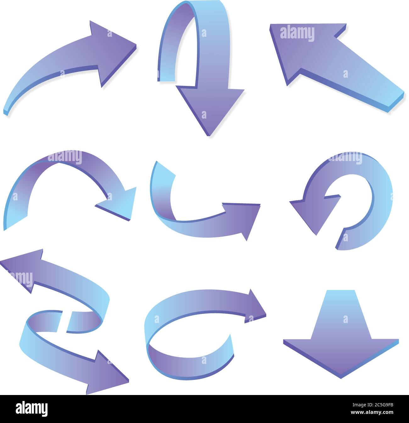 Set of arrow designs in different styles illustration 019 Stock Vector ...