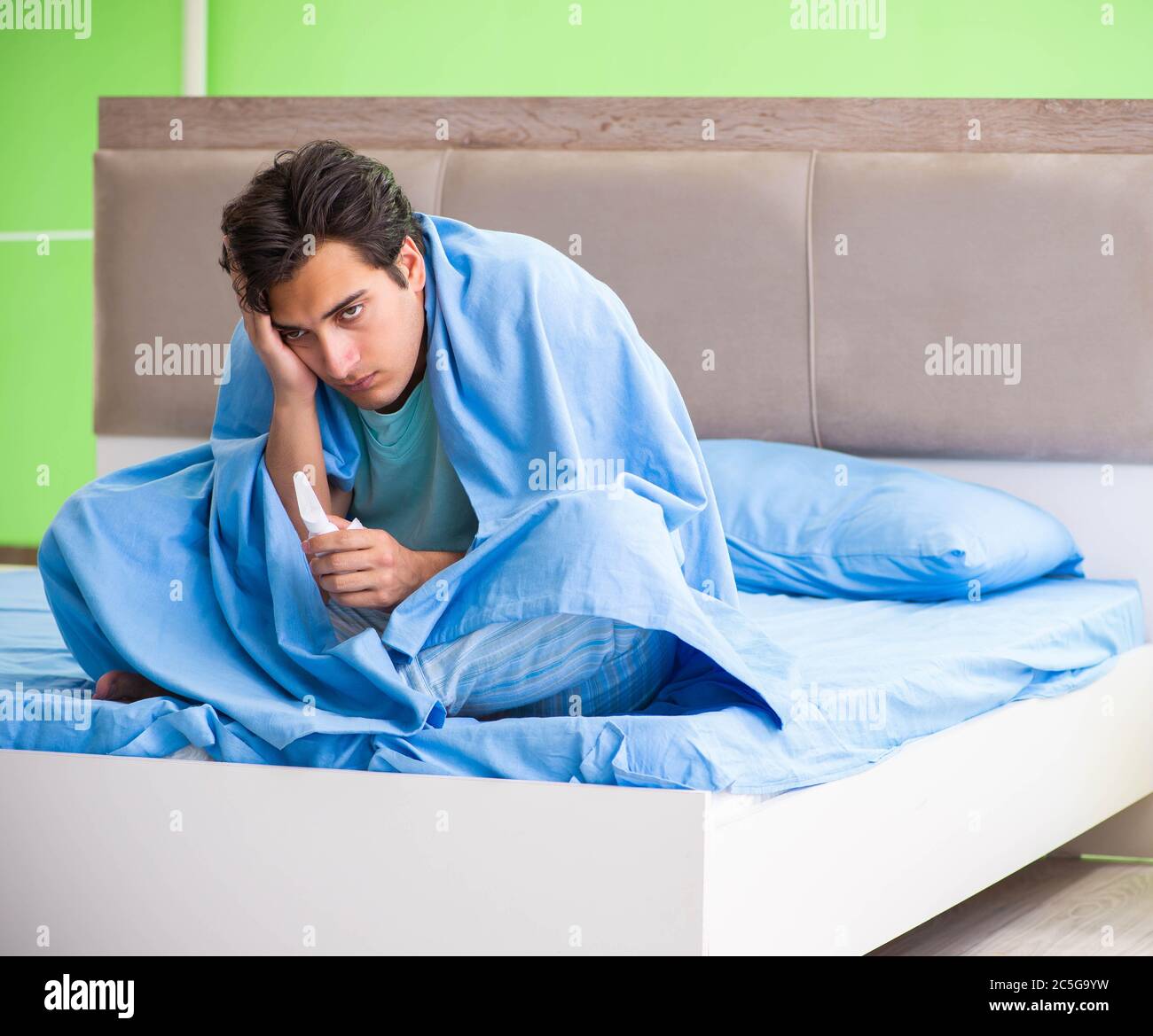 The man suffering from sleeping disorder and insomnia Stock Photo - Alamy