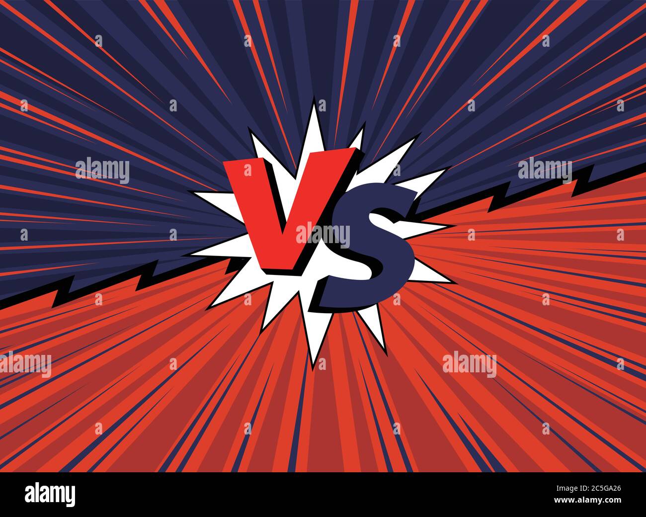 Vs Versus Symbol For Confrontation Or Opposition Design Concept