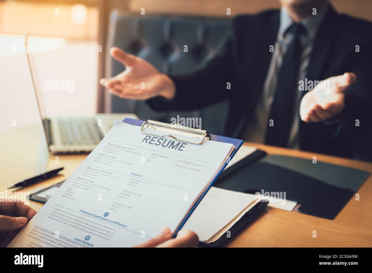 Manager expressed his pleasure to welcome the applicants to the office ...