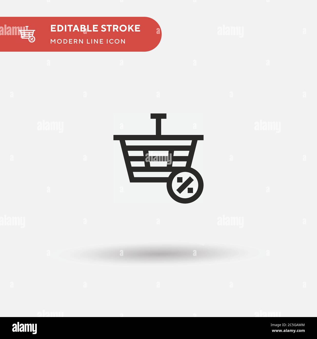 Shopping Basket Simple vector icon. Illustration symbol design template ...