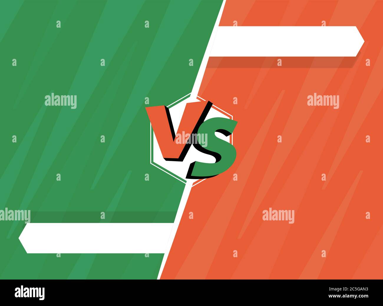 VS versus symbol for confrontation or opposition design concept ...