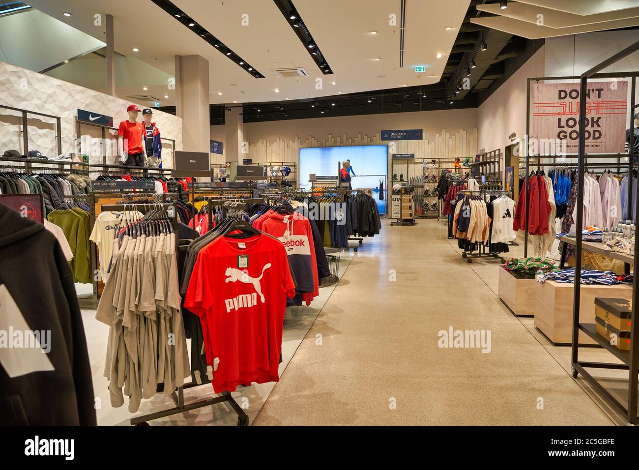 BERLIN, GERMANY - CIRCA SEPTEMBER, 2019: interior shot of Sportscheck ...