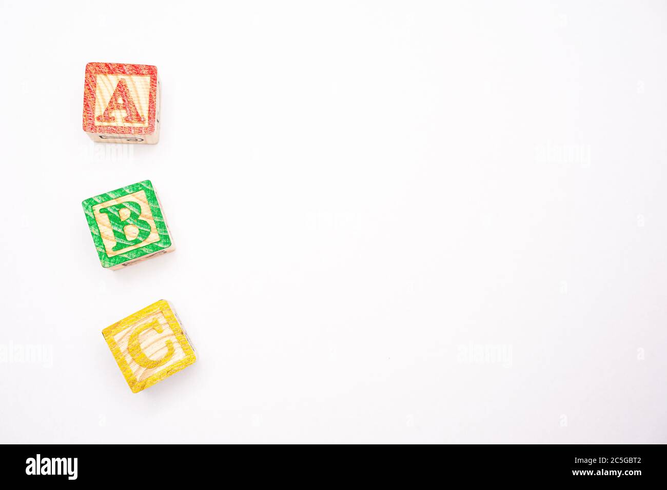 ABC blocks arranged in stack, education and kids background Stock Photo ...