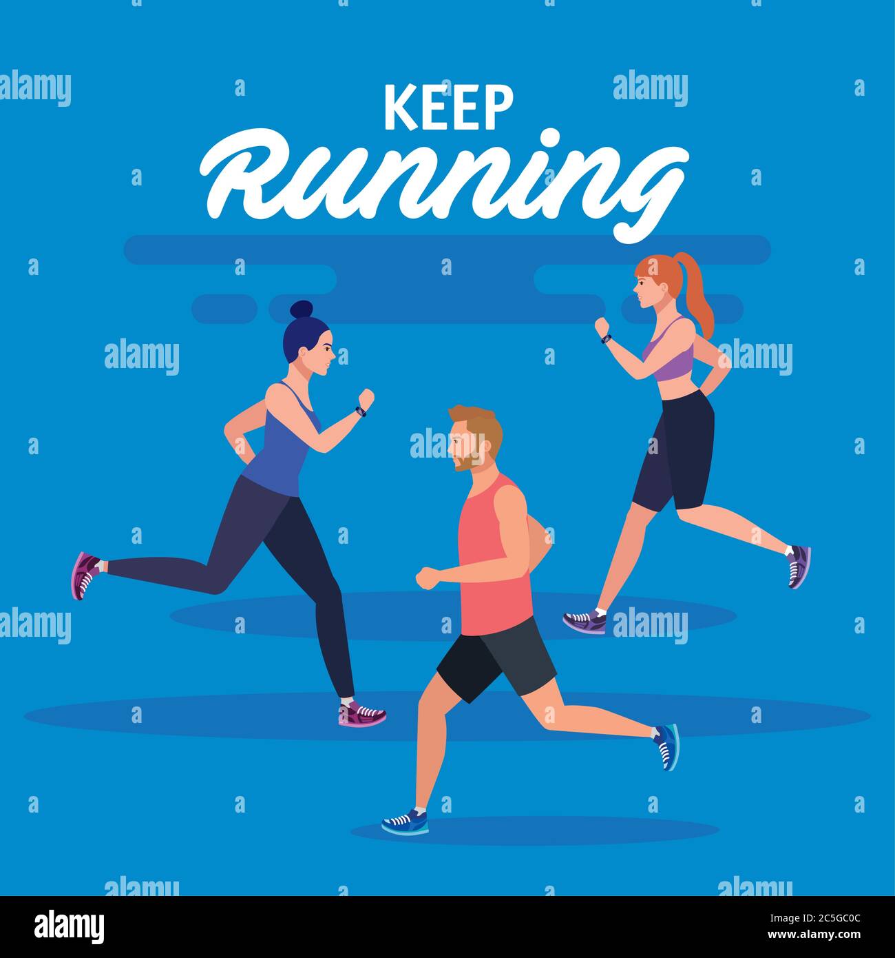 Keep young and fit Stock Vector Images - Alamy