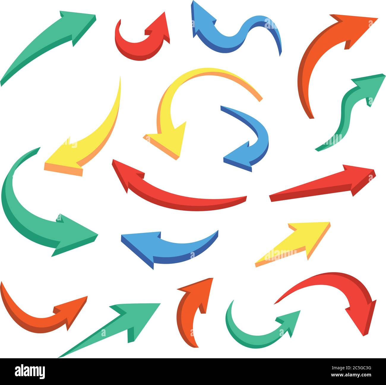 Set of arrow designs in different styles illustration 012 Stock Vector ...