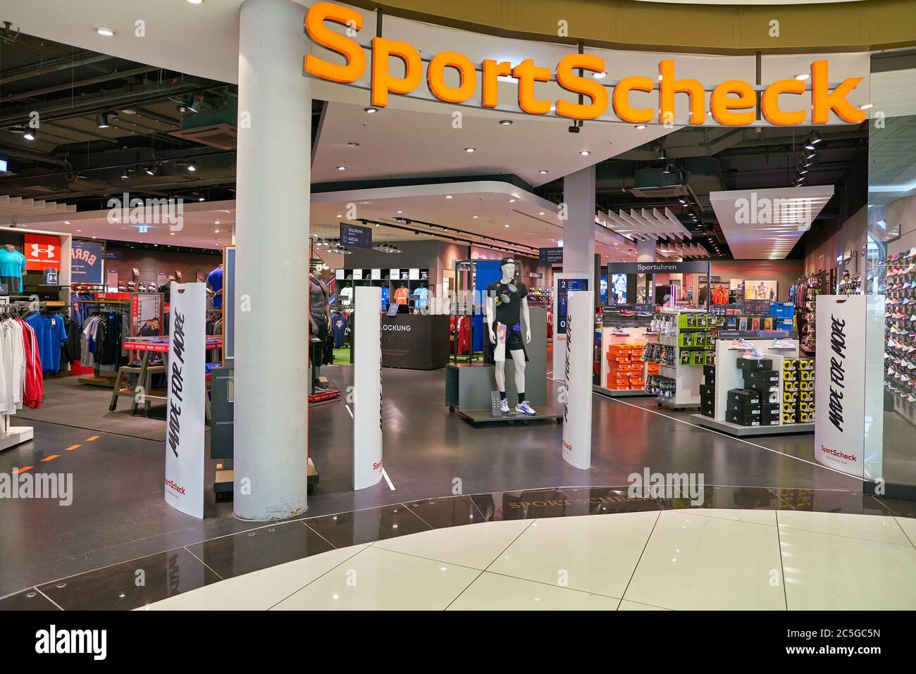 BERLIN, GERMANY - CIRCA SEPTEMBER, 2019: entrance to Sportscheck store ...