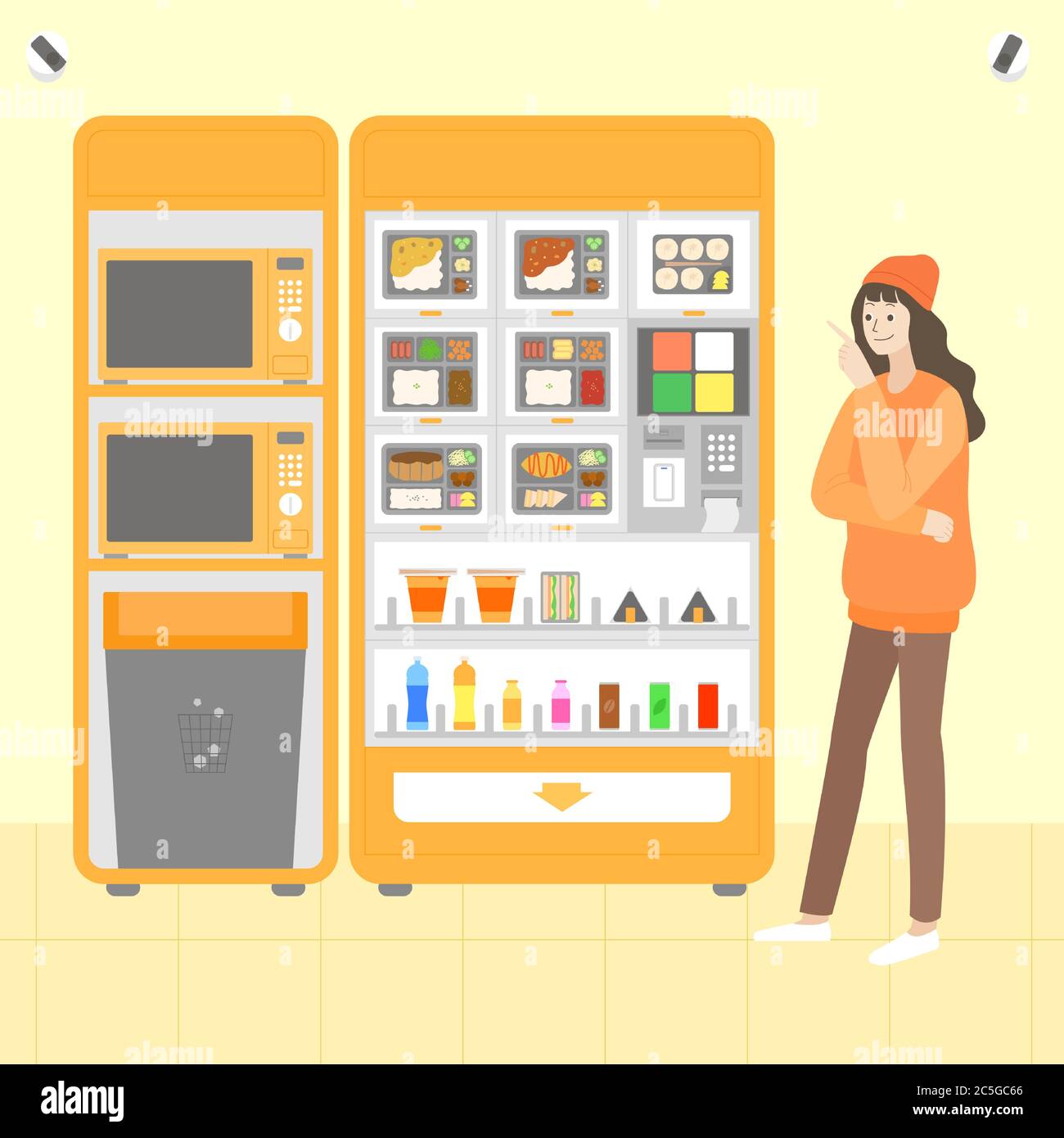 Self service convenience store Stock Vector Images - Alamy