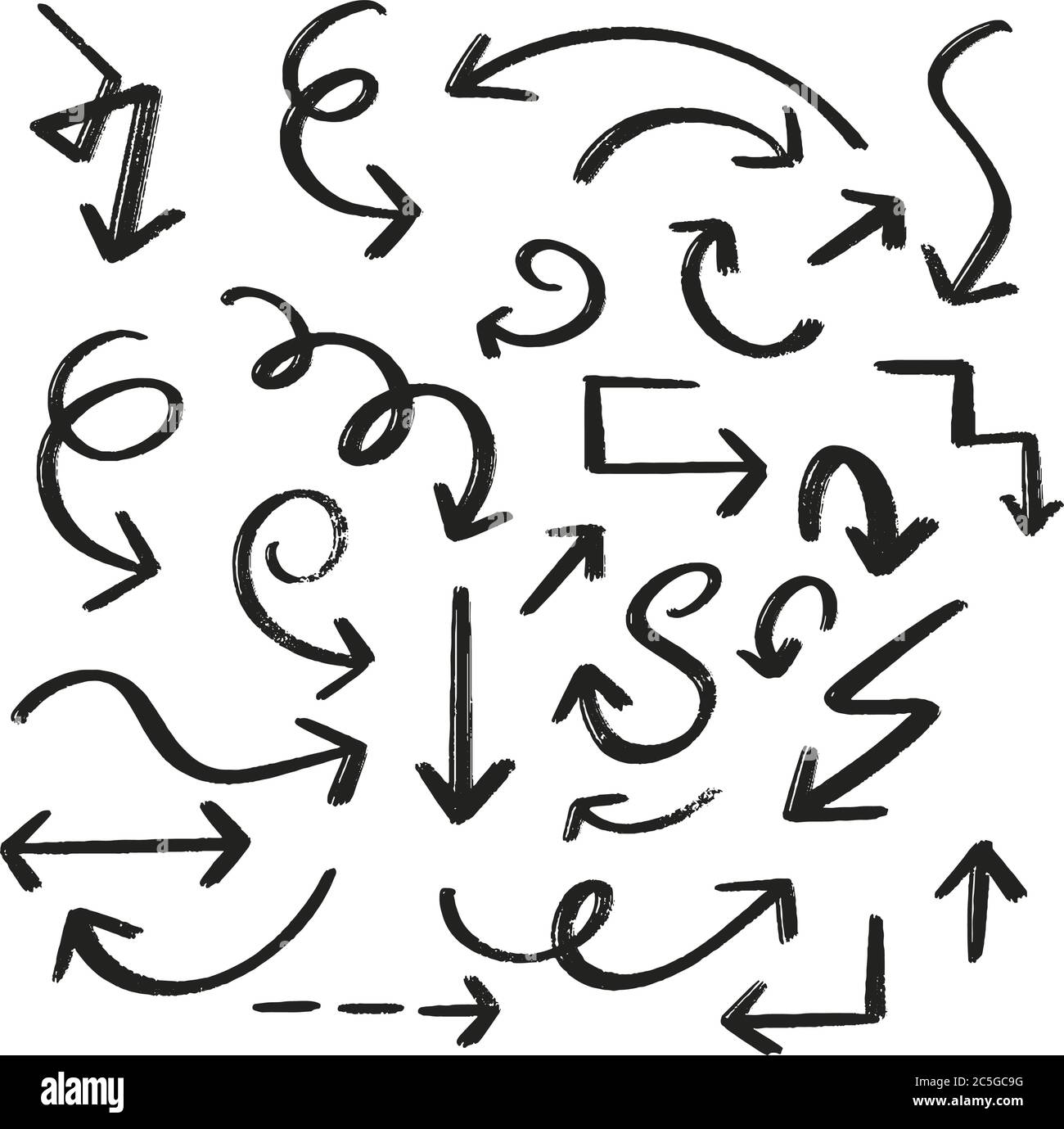 Set of arrow designs in different styles illustration 016 Stock Vector ...