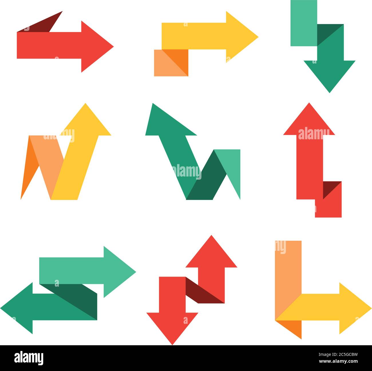 Set of arrow designs in different styles illustration 009 Stock Vector ...