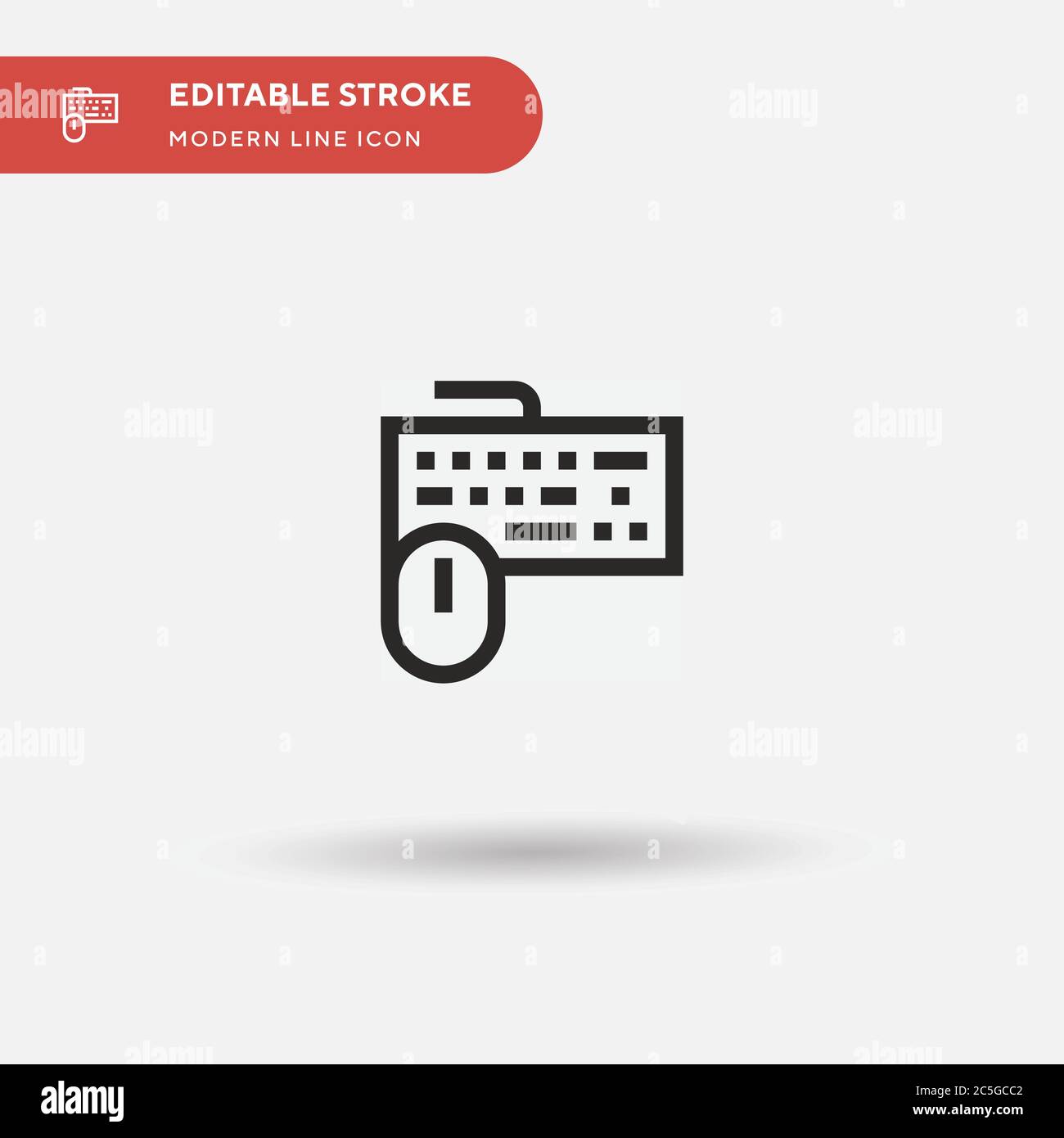 Keyboard And Mouse Simple vector icon. Illustration symbol design ...