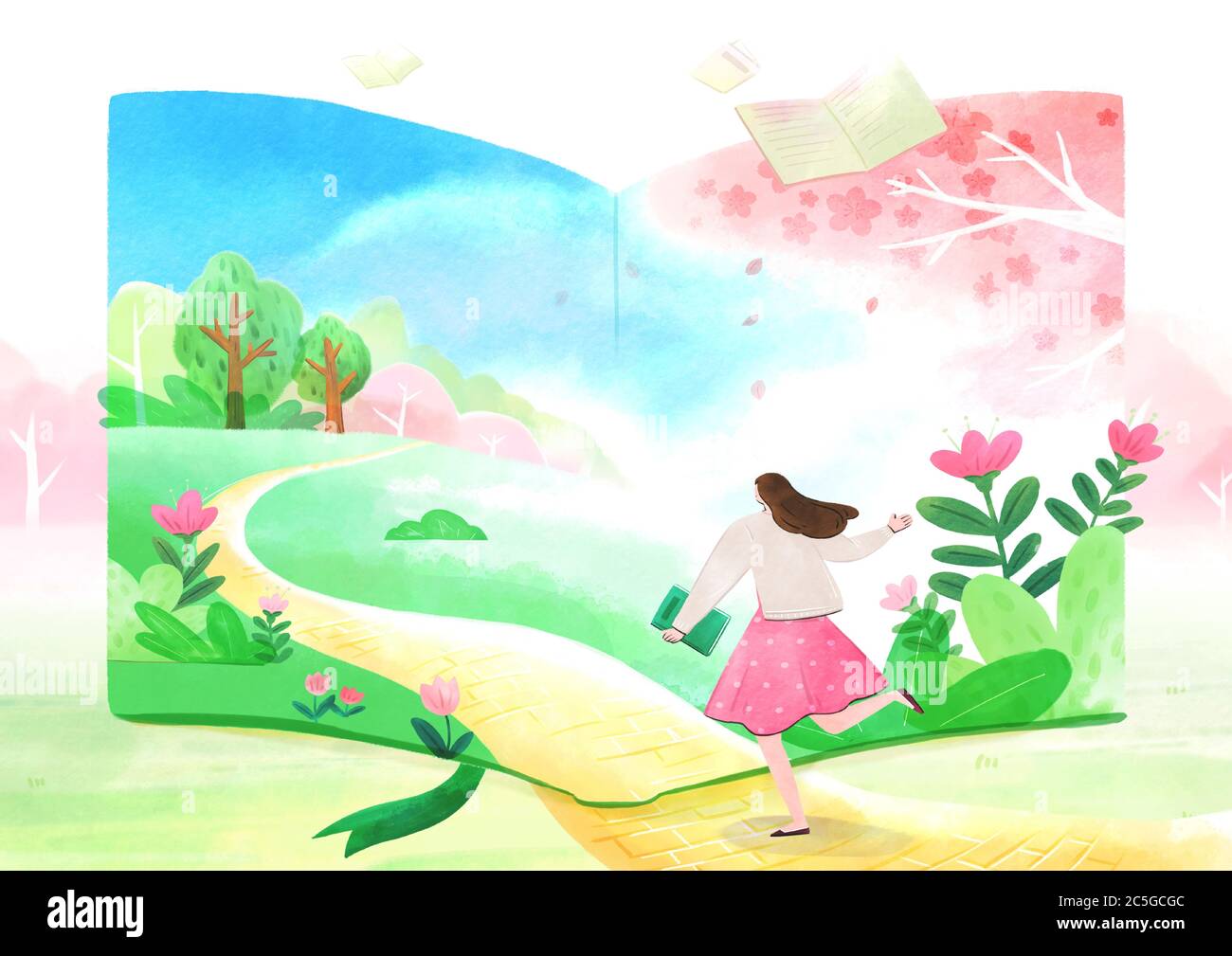 fairy tale story concept watercolor Illustration 014 Stock Vector Image ...