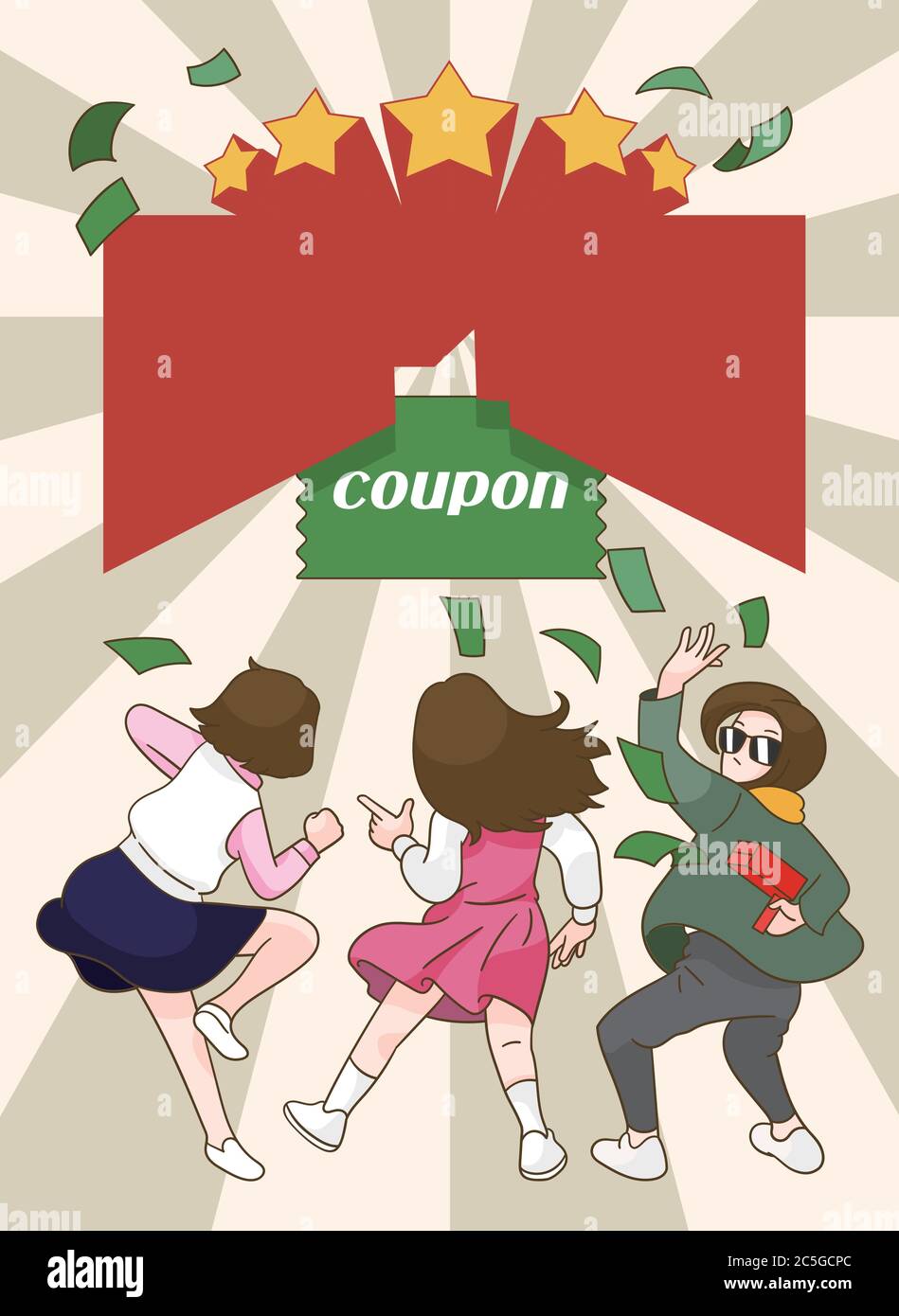 Retro style advertising for sale, discount, coupon template ...