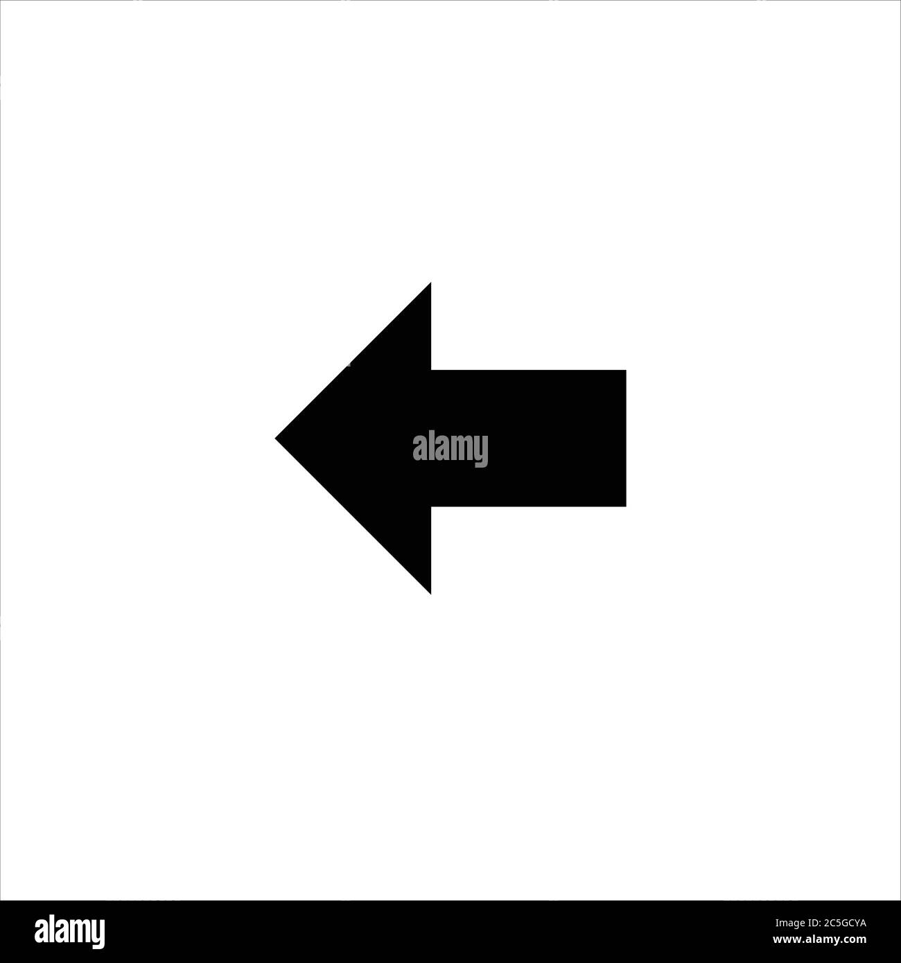 Left Arrow Icon Isolated Black On White Background, Left Arrow Icon ...