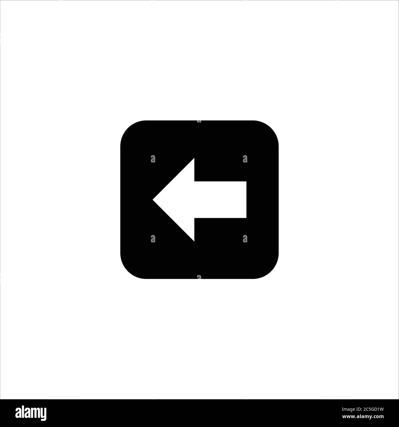 Left Arrow Icon Isolated Black On White Background, Left Arrow Icon ...