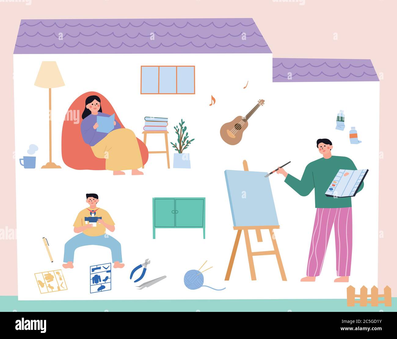 Daily routine drawing hi-res stock photography and images - Alamy