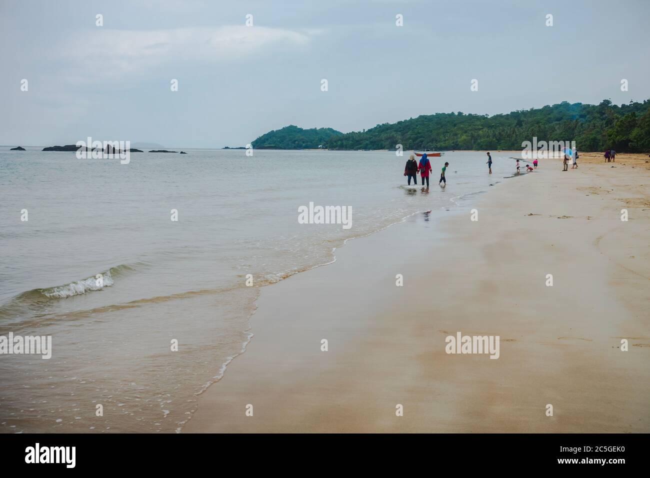The signboard of Telok Melano, Sarawak that marks 0.00km of Pan Borneo ...
