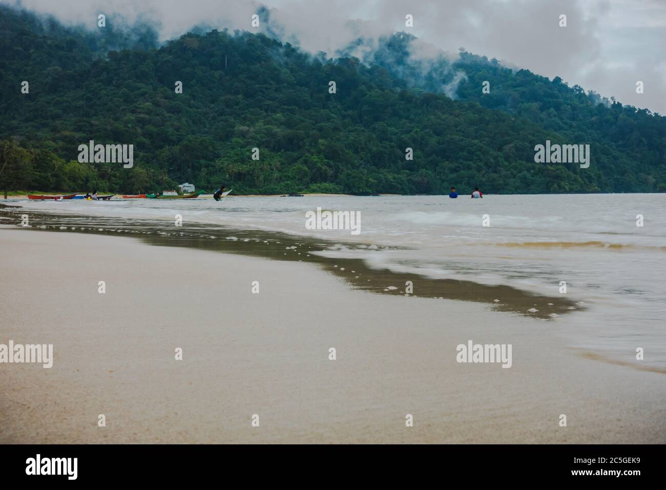 The scenic view at Telok Melano, Sarawak. This Cove is located at the ...