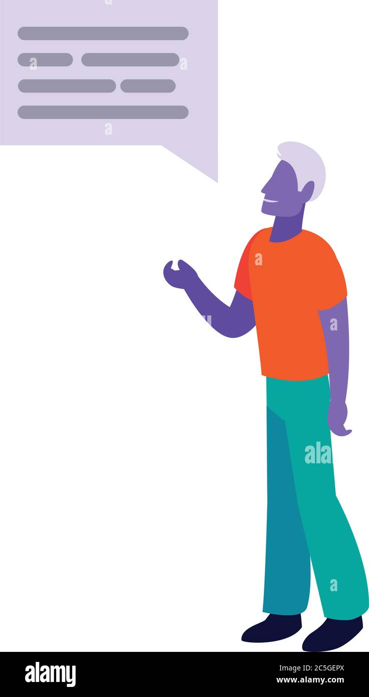Cartoon screaming man bubble Stock Vector Images - Alamy