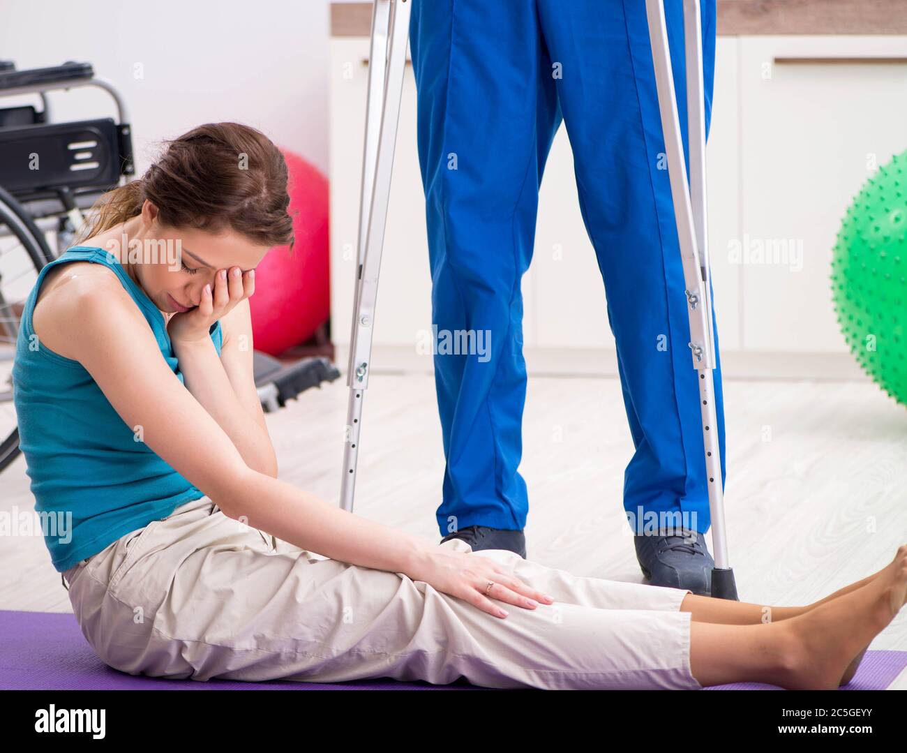 The woman recovering after traffic accident Stock Photo - Alamy
