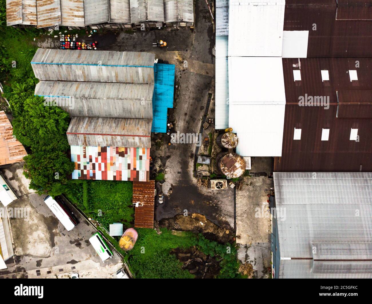 aerial view of a factory area Stock Photo - Alamy