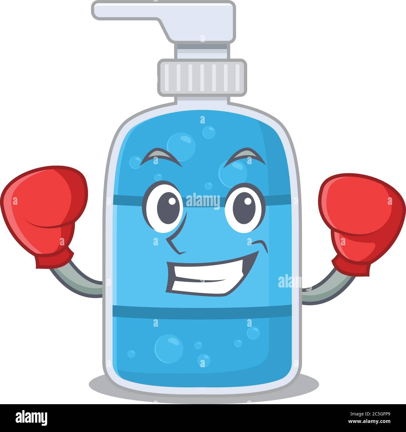 Mascot design of hand wash gel as a sporty boxing athlete Stock Vector ...