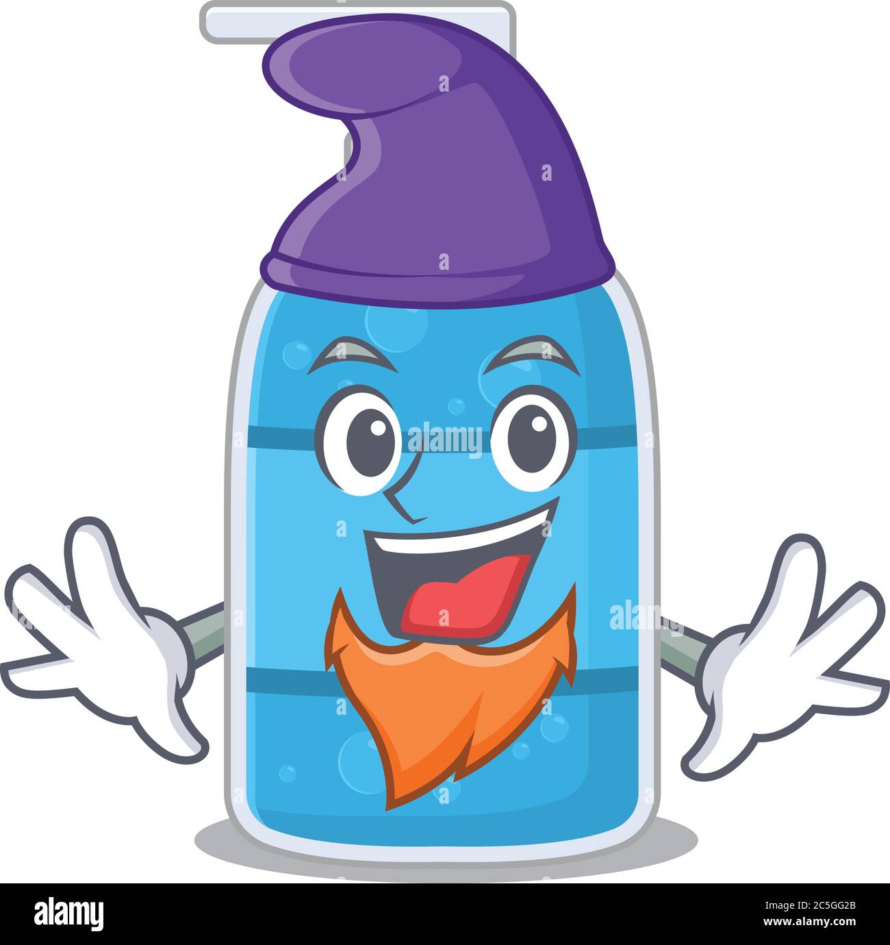An adorable cartoon design of hand wash gel as an Elf fairytale ...