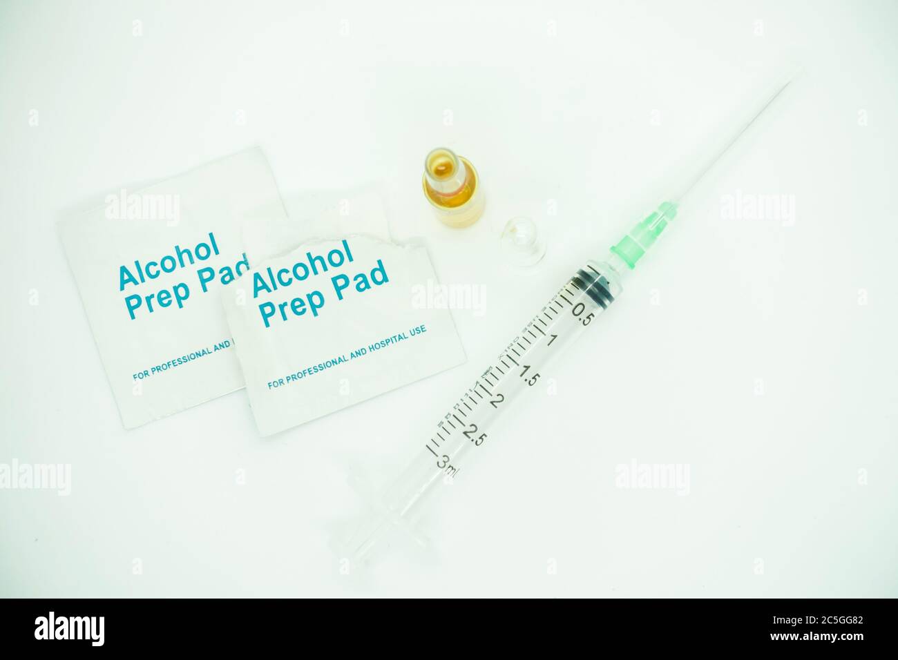 Medication ampoules for Intravenous injections on a wooden background ...