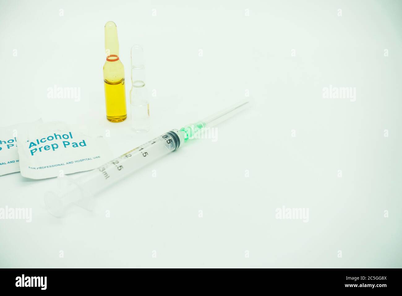 Medication ampoules for Intravenous injections on a wooden background ...