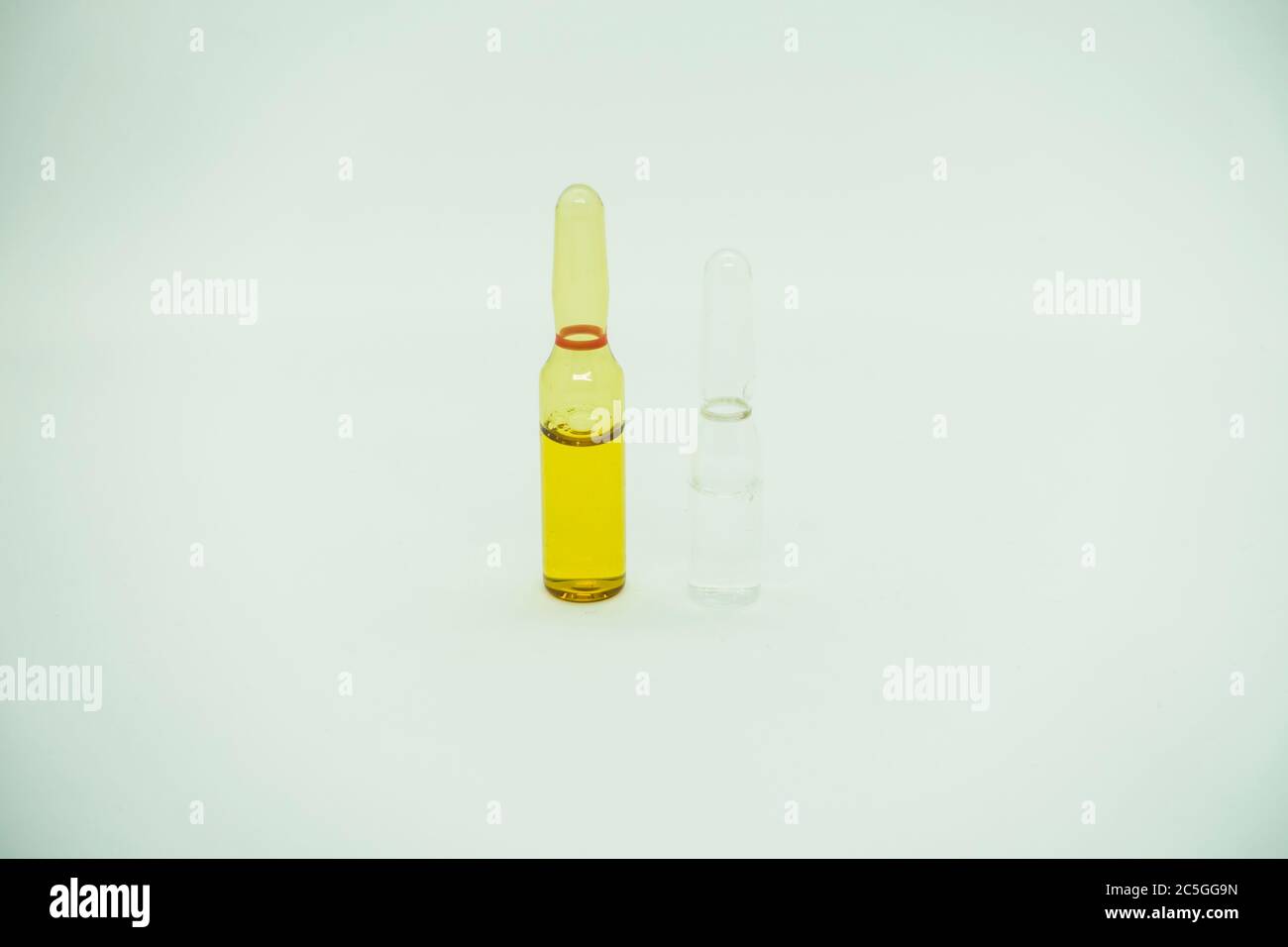 Medication ampoules for Intravenous injections on isolated white ...
