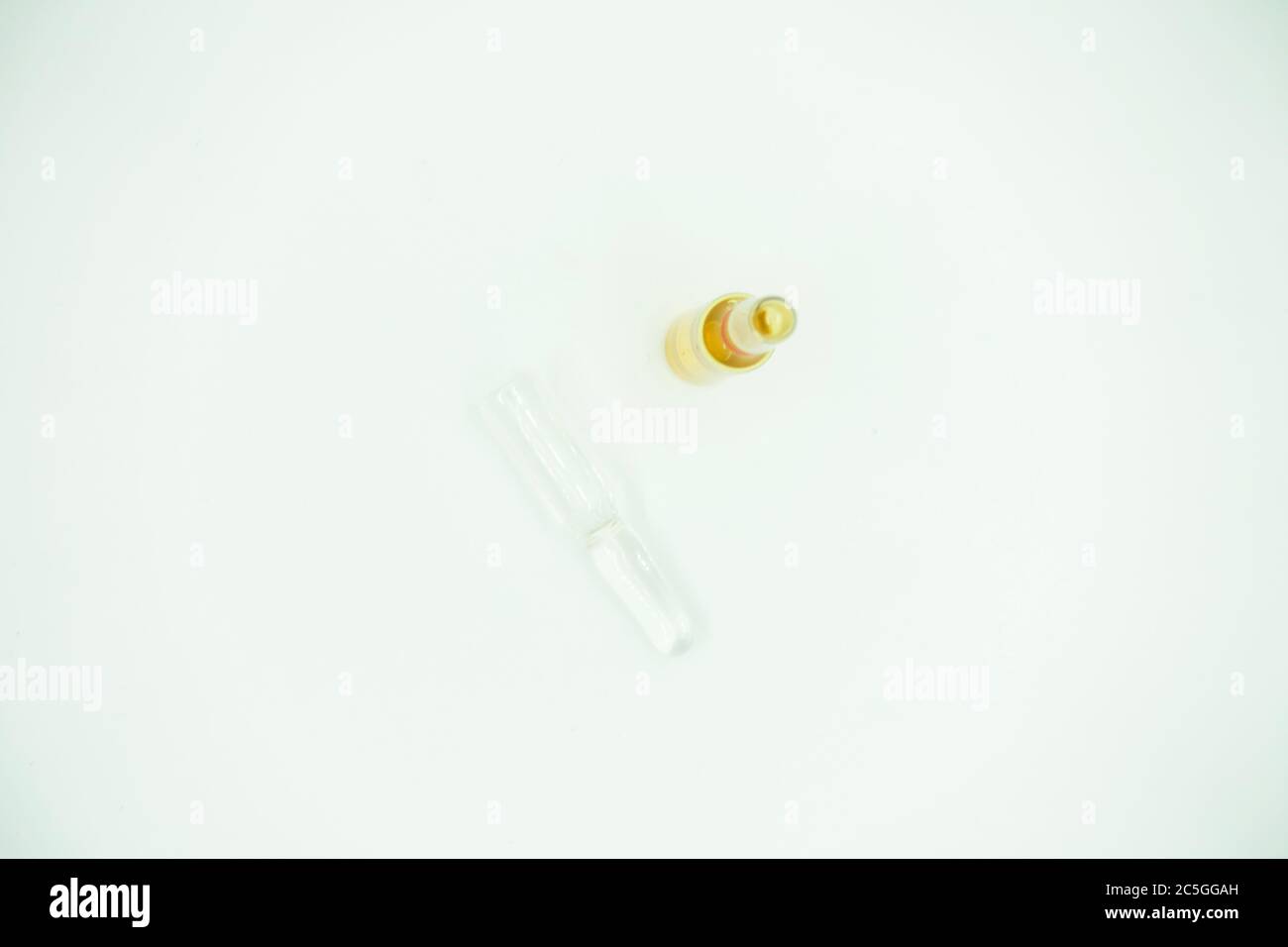 Medication ampoules for Intravenous injections on isolated white ...