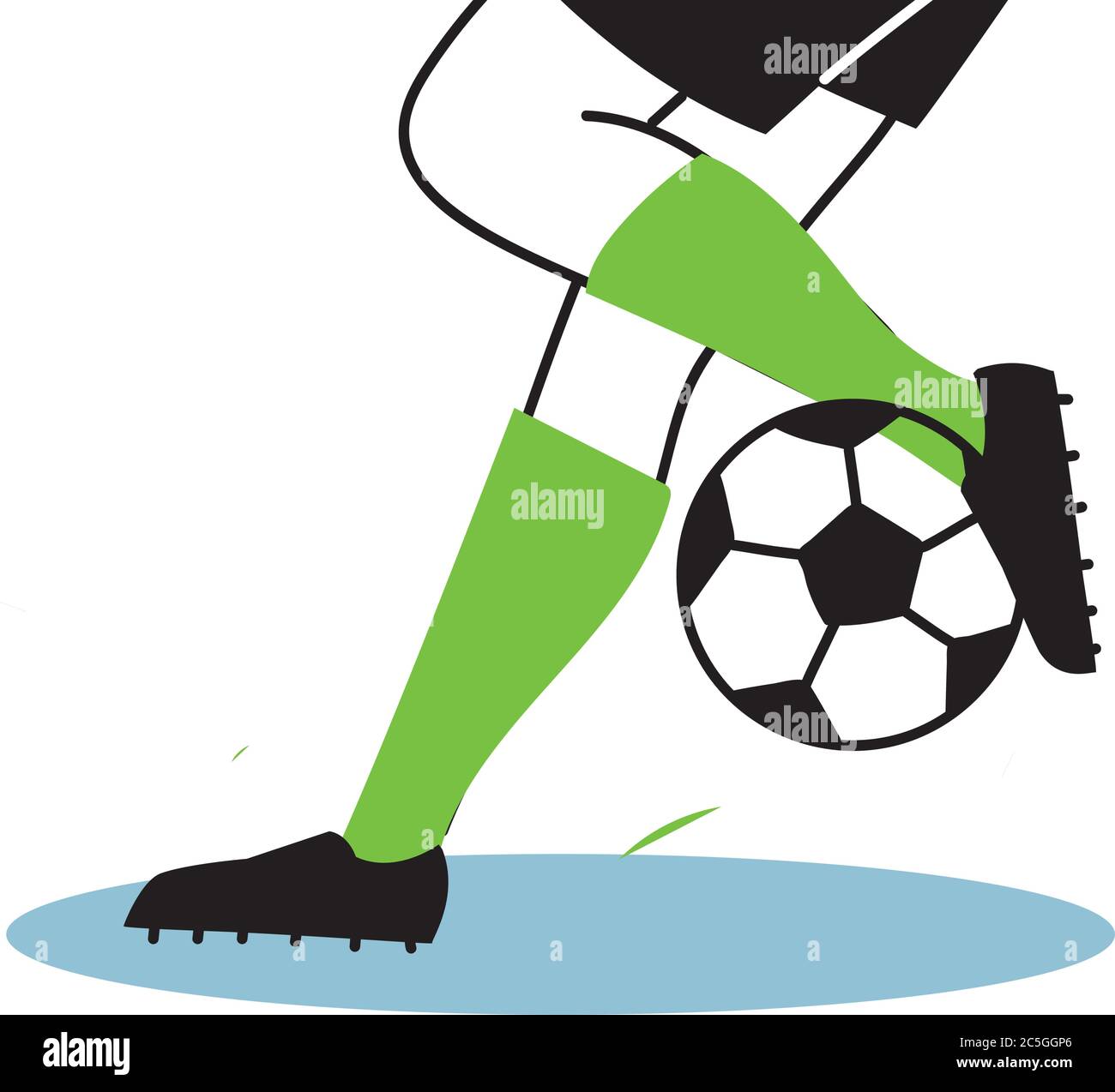 Player legs with ball design, Soccer football sport hobby competition ...
