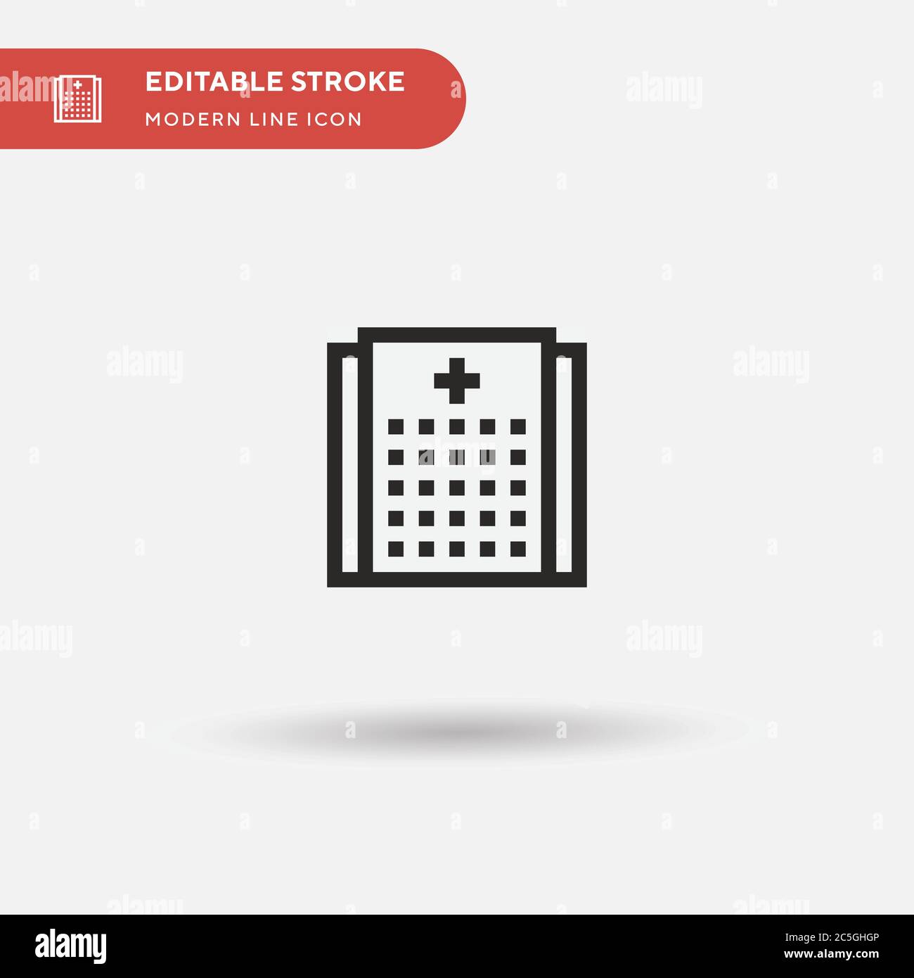 Hospital Simple vector icon. Illustration symbol design template for ...