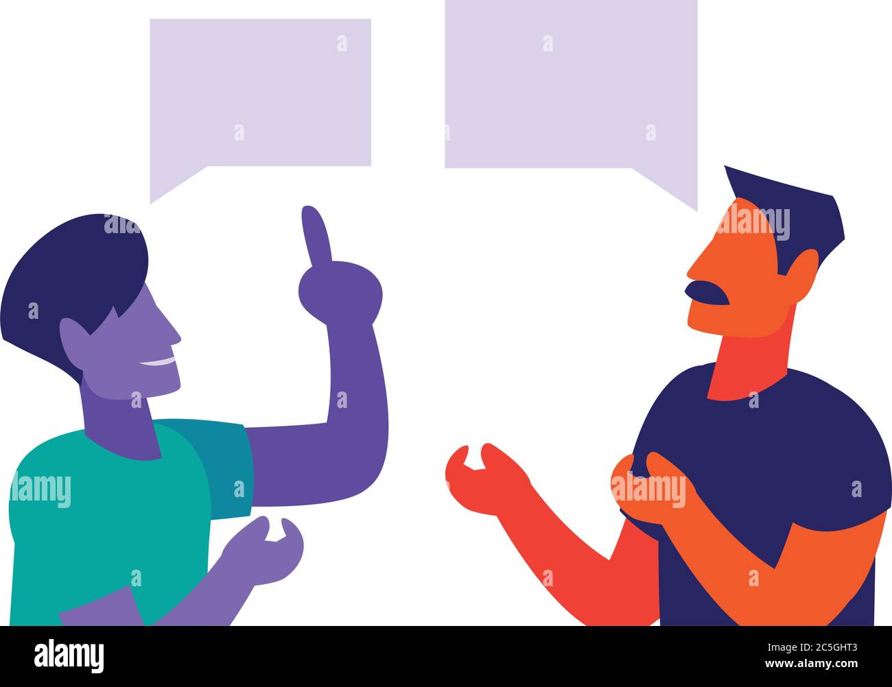 Men with positive thoughts and messages vector illustration desing ...