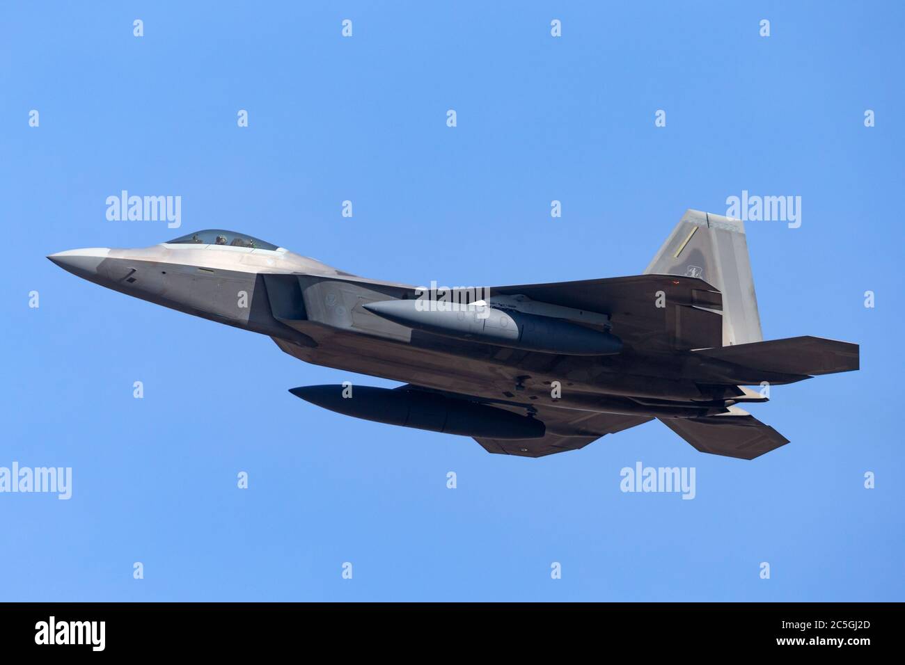 United States Air Force (USAF) Lockheed Martin F-22A Raptor fighter ...