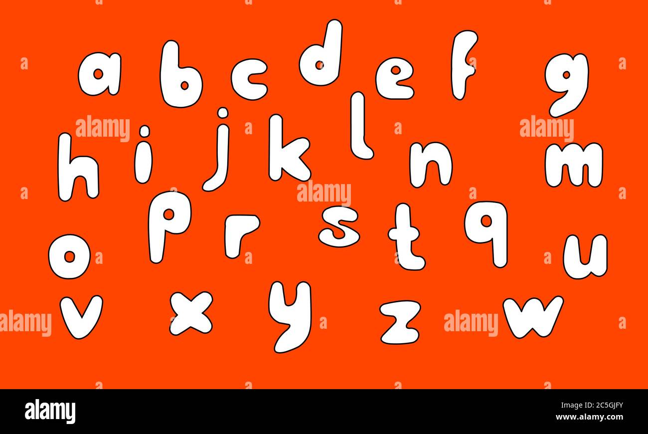 vector illustration English alphabet, the letters for lettering Stock ...