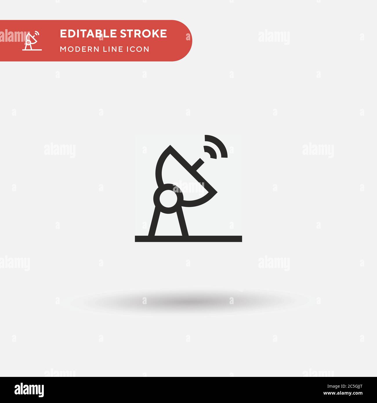 Satellite Dish Simple vector icon. Illustration symbol design template ...