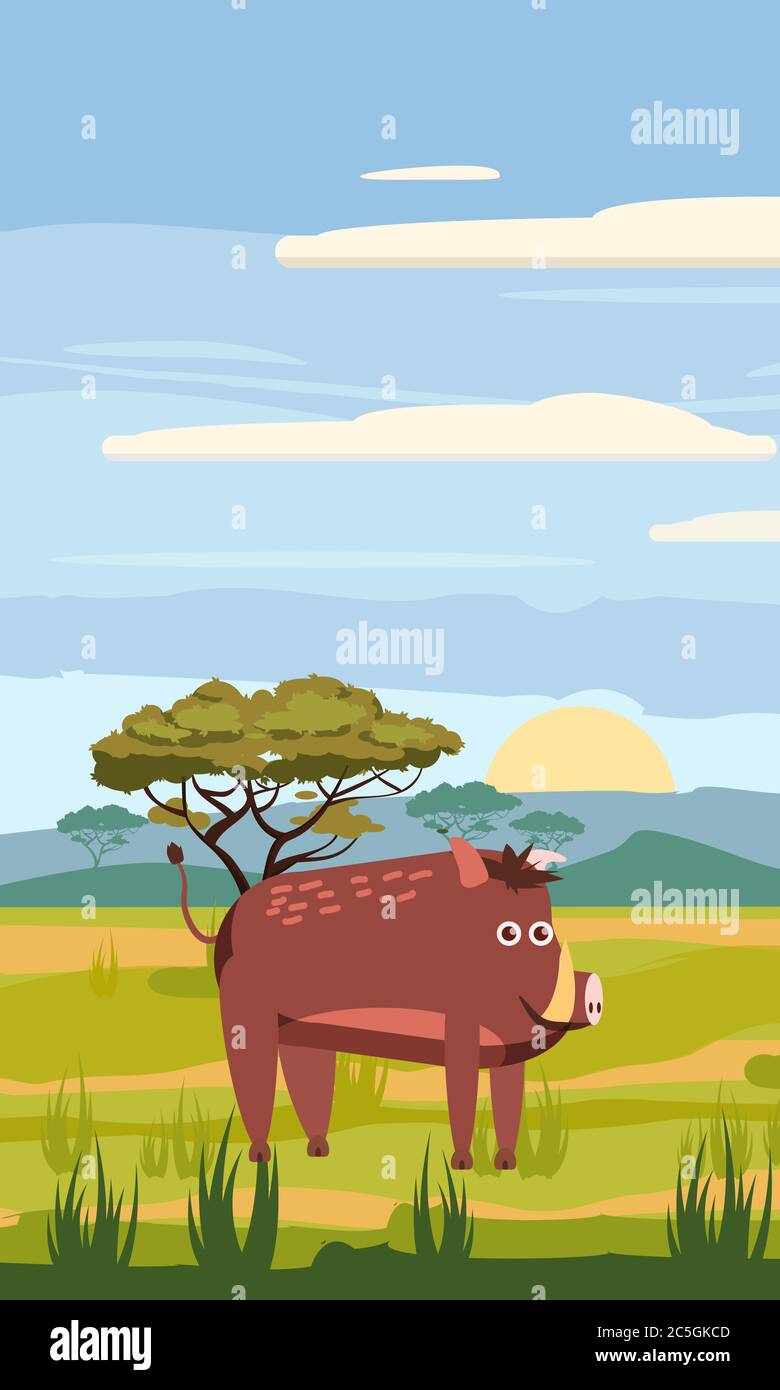 Black pig africa Stock Vector Images - Alamy