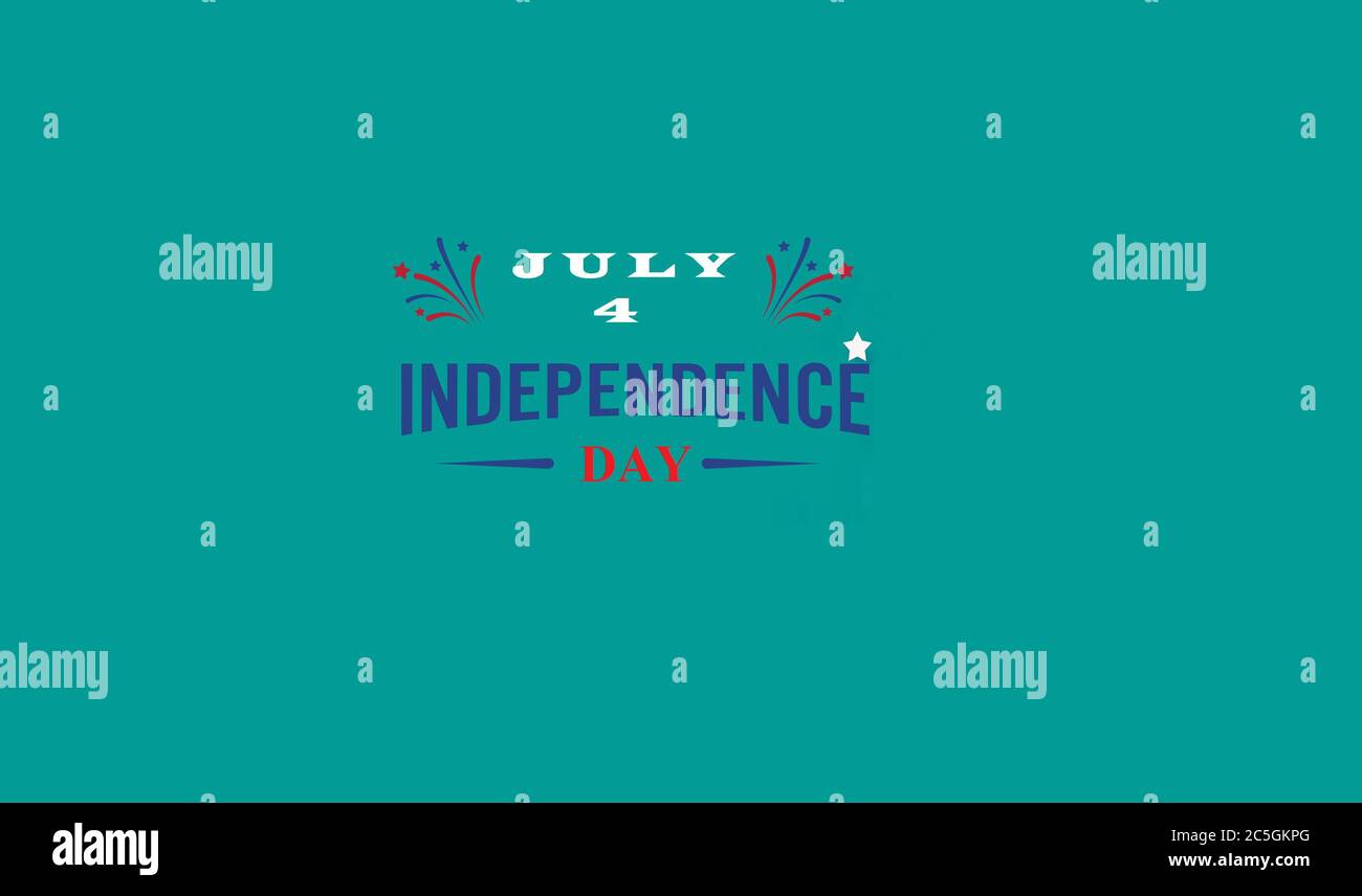 4th of July, Happy Independence Day illustration, letters in the colors ...
