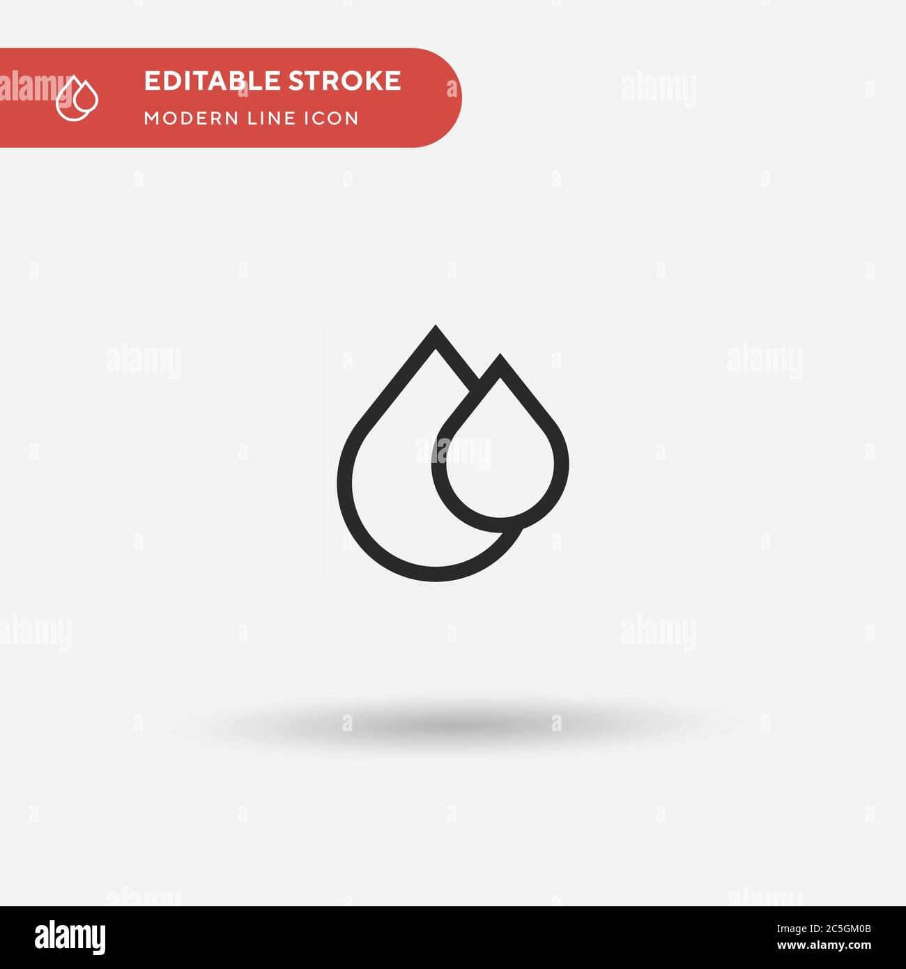 Waterdrops Simple vector icon. Illustration symbol design template for ...