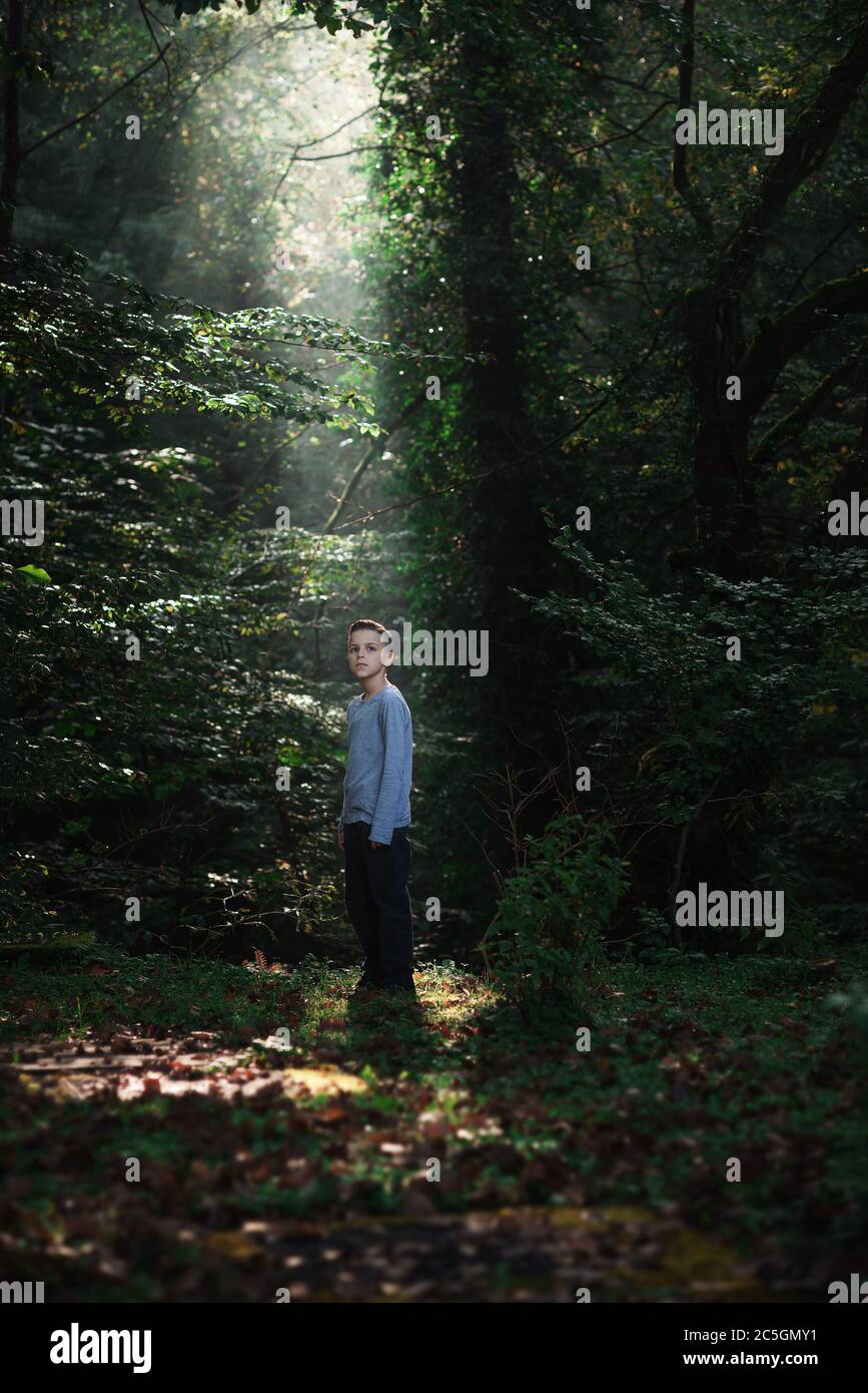 portrait of a handsome boy outdoor Stock Photo - Alamy