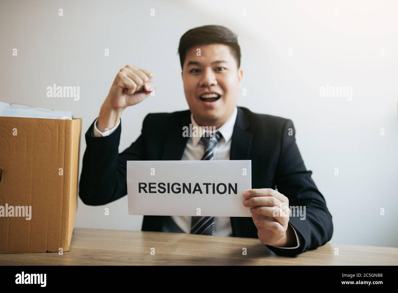 Happy resignation hi-res stock photography and images - Alamy