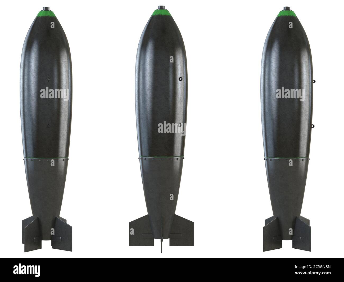 Set of aircraft bombs rendered in 3d. Asset for game design Stock Photo ...