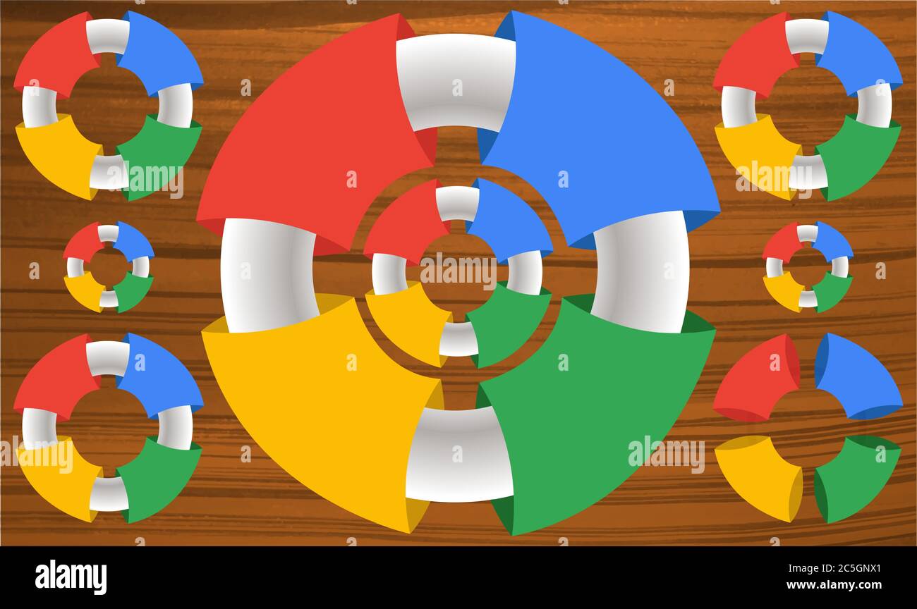 digital textile design of rainbow circle on wooden surface Stock Vector ...