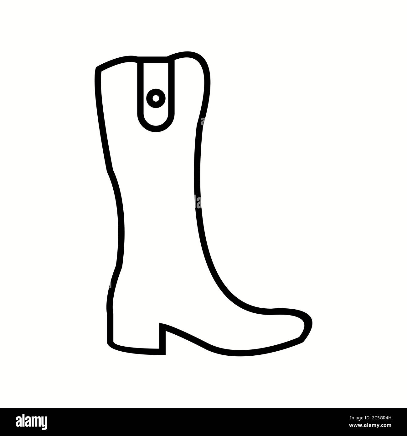 Unique Long boot Vector Line Icon Stock Vector Image & Art - Alamy