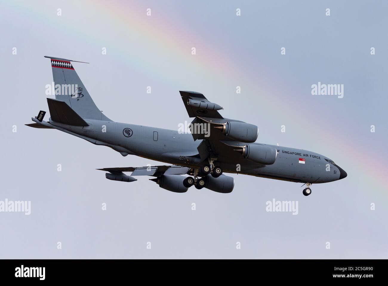 Republic of Singapore Air Force (RSAF) Boeing KC-135R aerial refueling ...