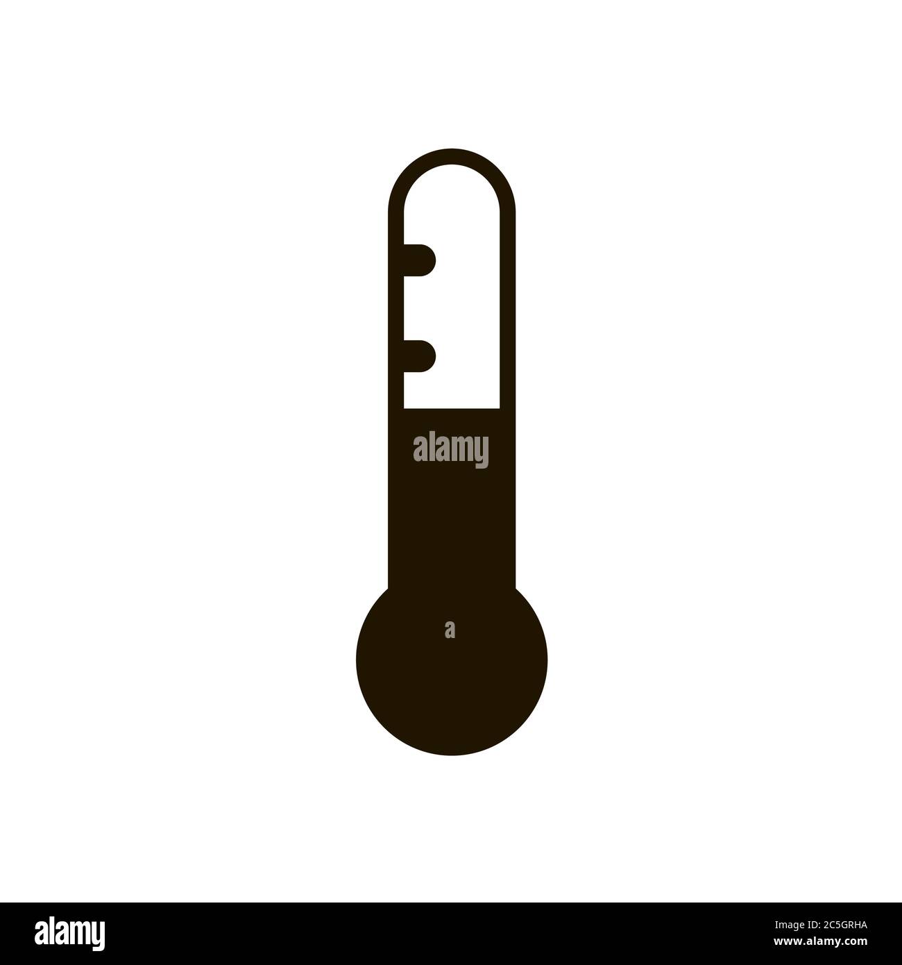 Temperature meter icon in trendy flat style isolated on white ...