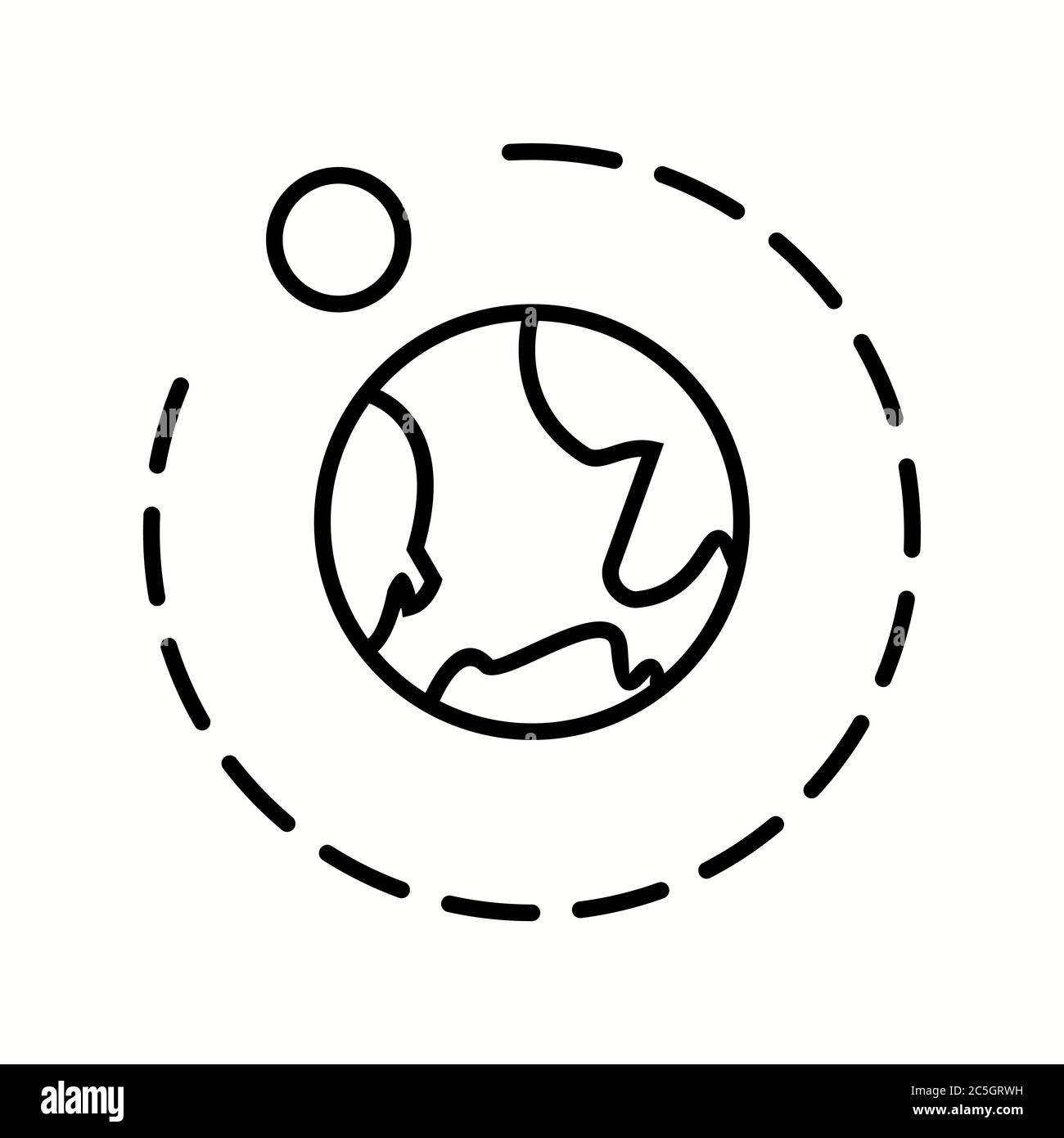 Unique Moons Orbiting Earth Vector Line Icon Stock Vector Image & Art ...