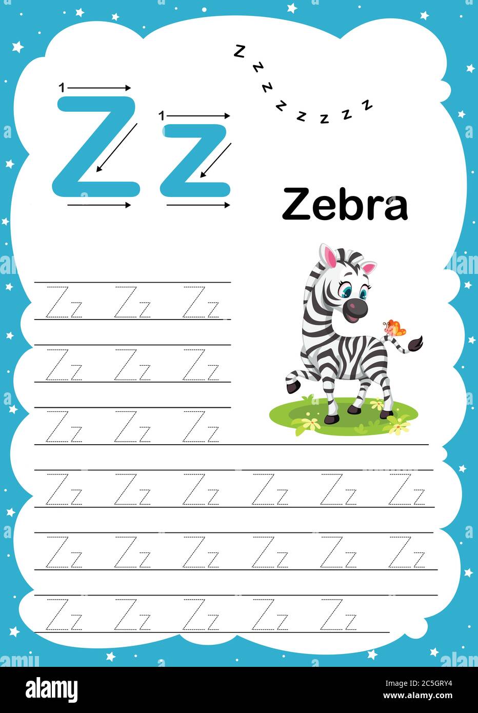 Colorful Number zero daily tracing printable A4 practice worksheet with ...